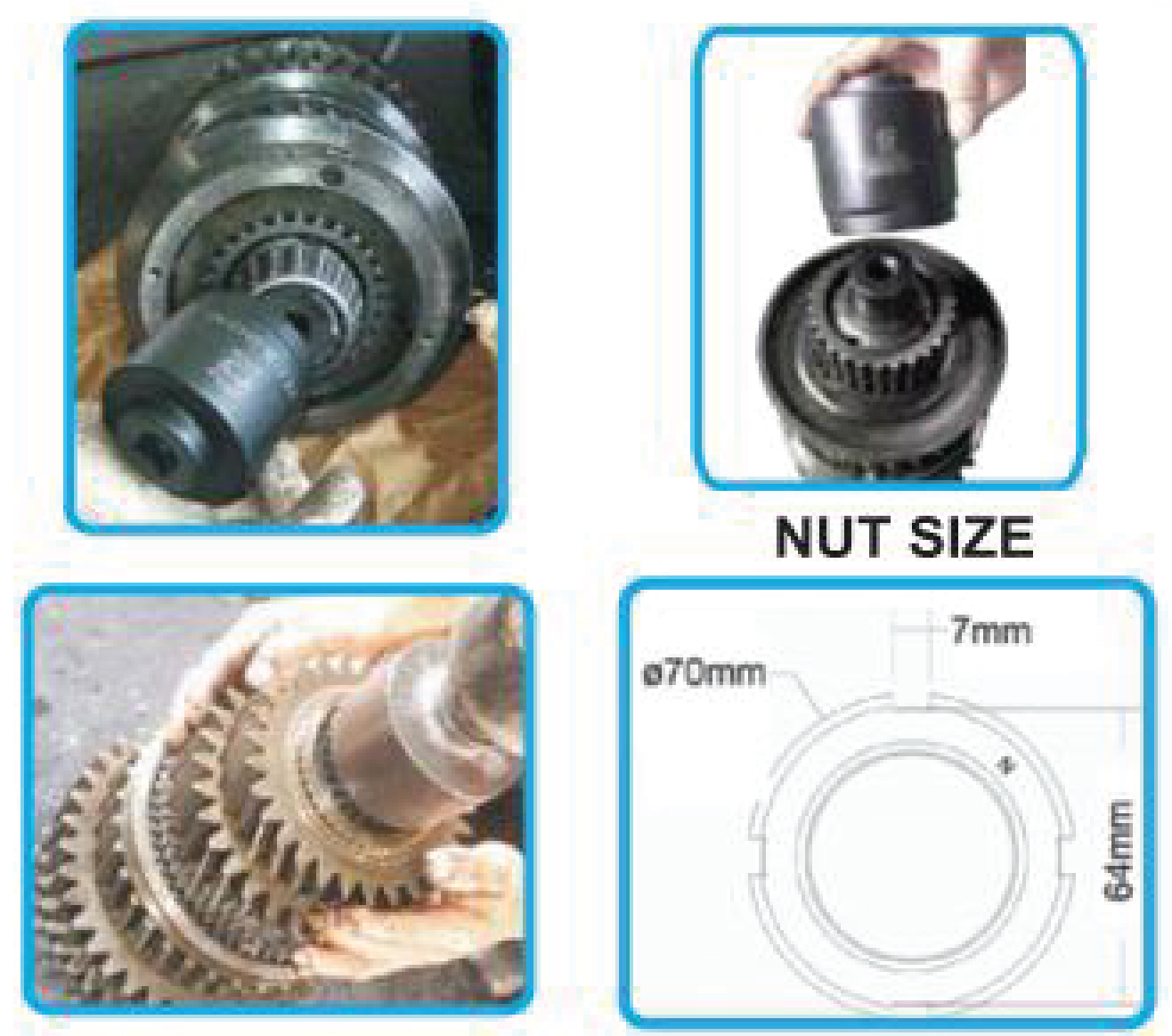 H.C.B-D1090 - SCANIA TRANSMISSION CLUTCH FRONT MAIN AXLE NUT SOCKET (Dr ...